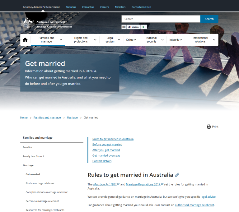 Local Authority | Victorian Marriage Registry Australia
